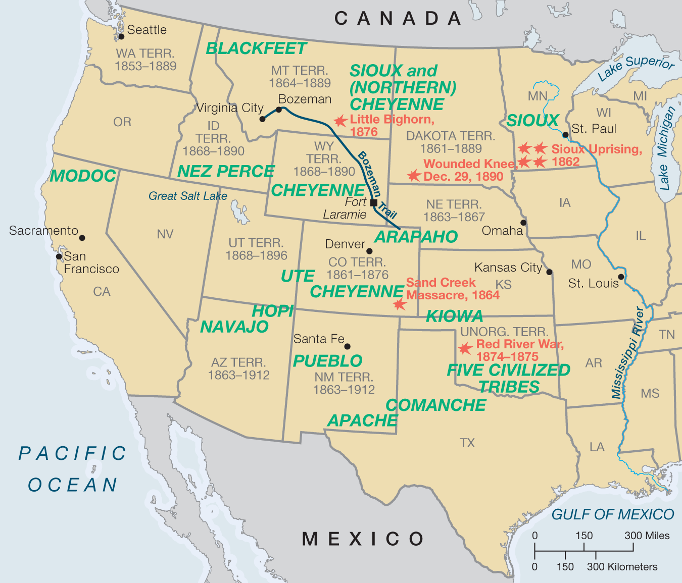 Great Plains Indians Map