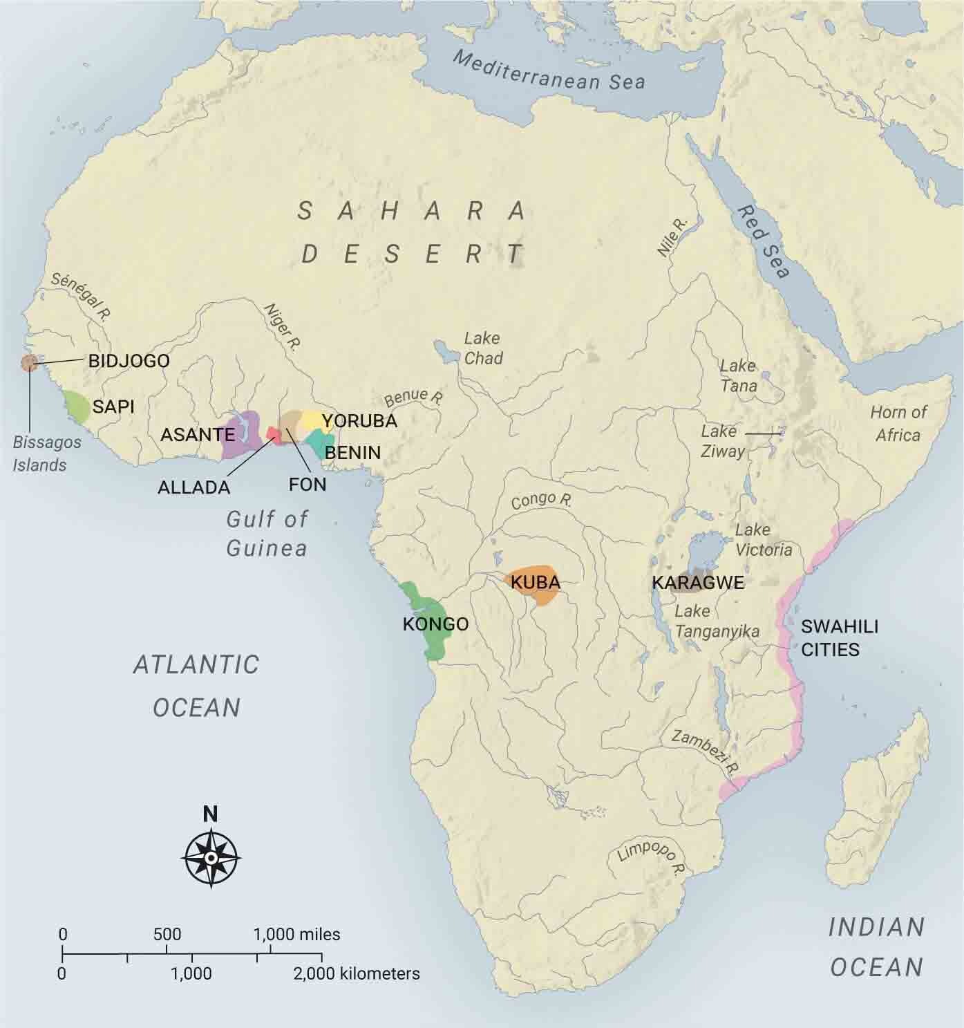 Ancient African Cities Map