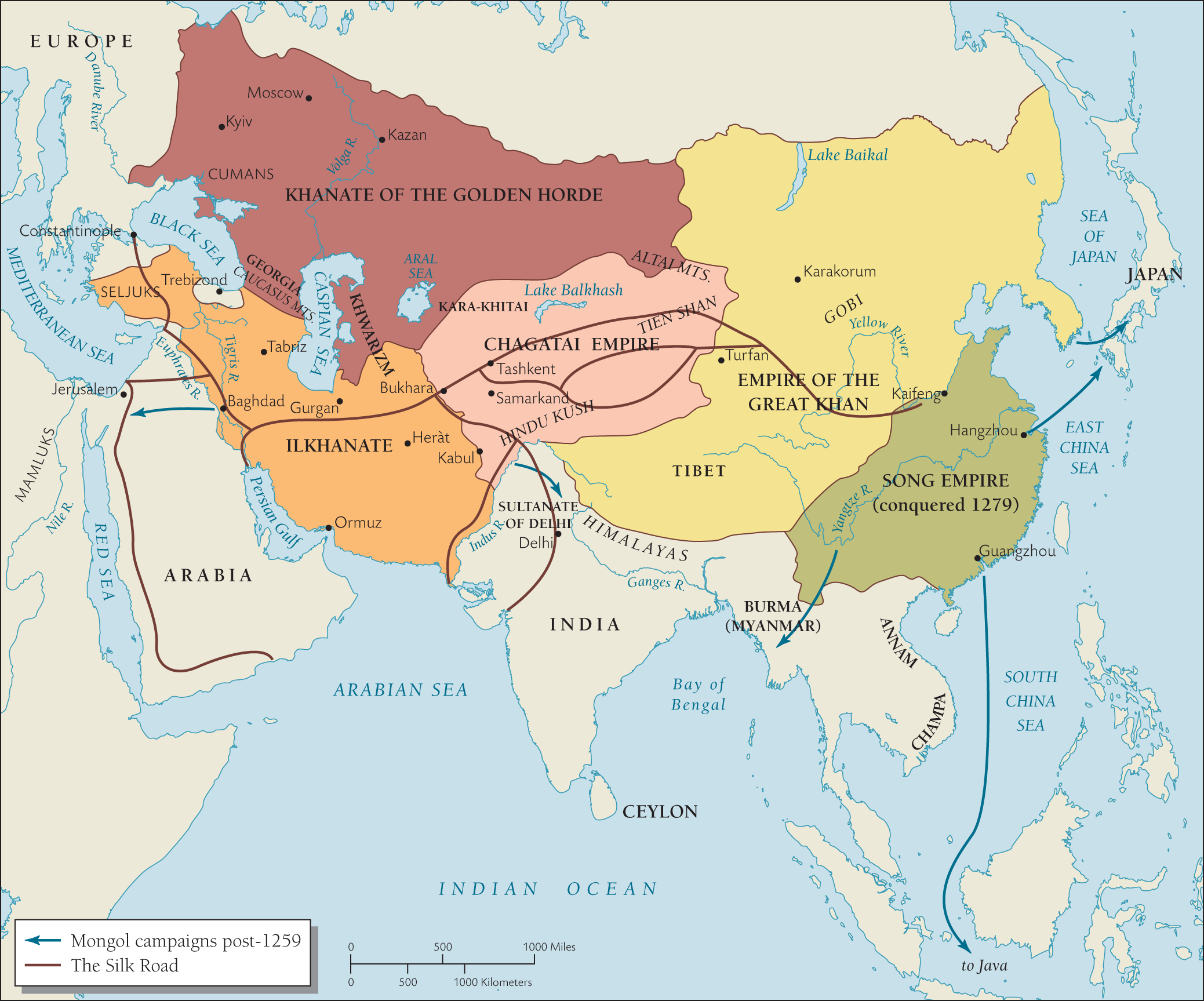 Mongolian Empire Silk Road And Trade Of The Mongol Empire