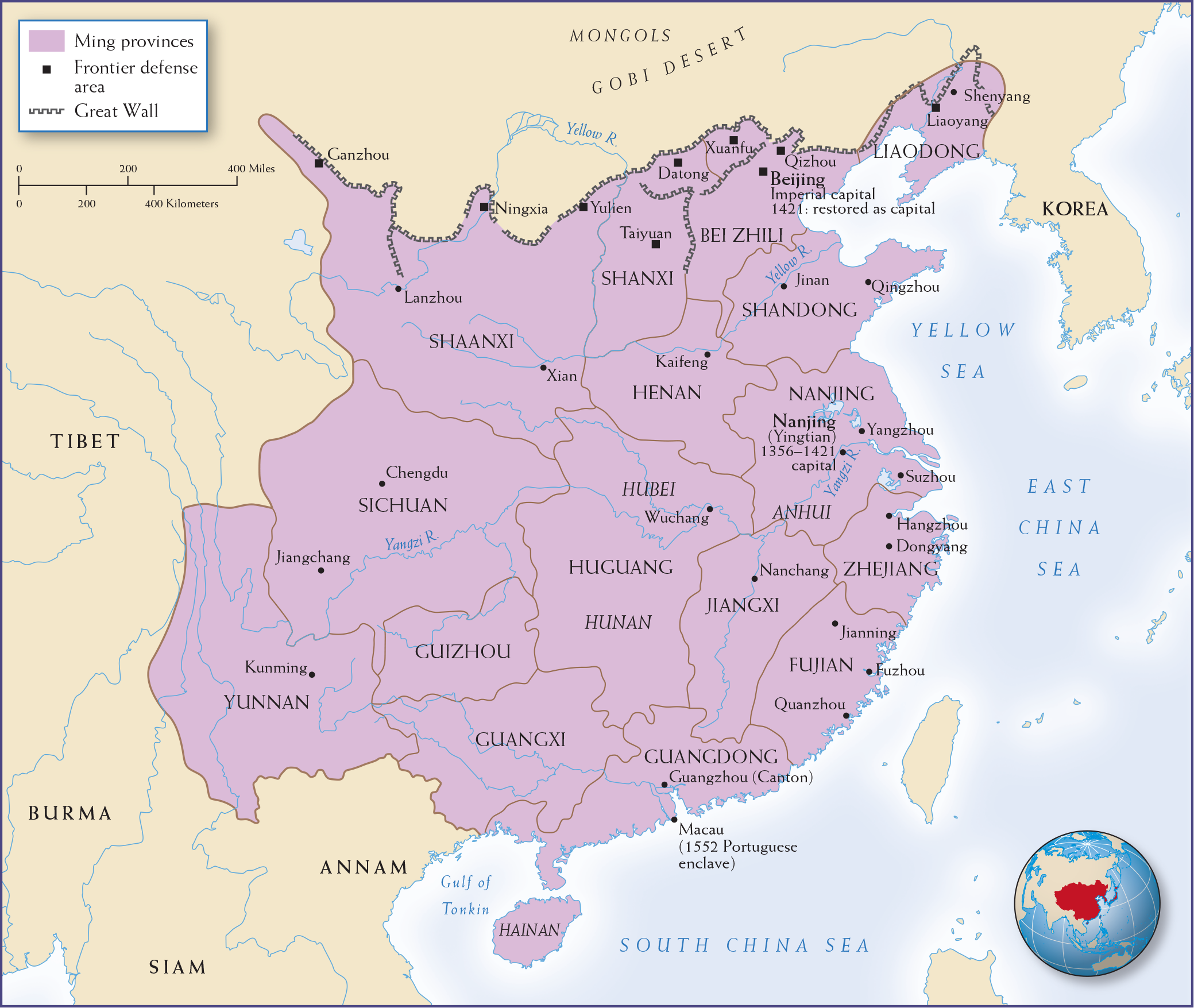 Ming Dynasty Map READ: China Under Ming And Qing Rule (article) | Khan